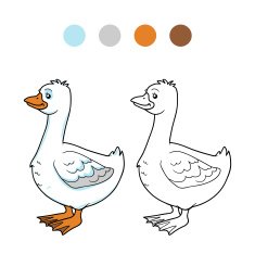 Coloring book (goose) N4 free image download