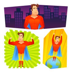 Superhero posters banners set free image download