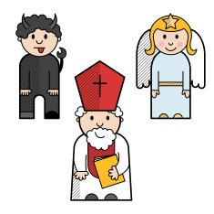 Saint Nicholas angel and devil N3 free image download