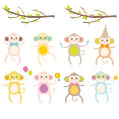 Playful monkeys set free image download