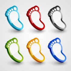 3d footprint collection free image download