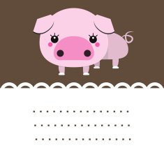 Cute vector piggy free image download