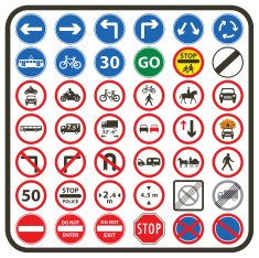 Simple UK Road Signs Mandatory Series free image download