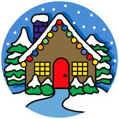 Christmas house icon free image download