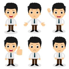 Set of cute characters businessman N3 free image download