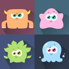 Cute Character Set Four free image download
