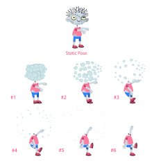 Animation of Zombie with explosion head free image download