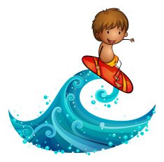 Little man surfing free image download