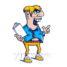 Cartoon hooligan student character free image download