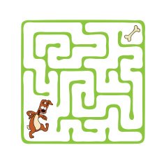 Vector Maze Labyrinth with Dog N18 free image download