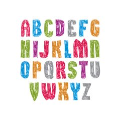 Scribble handwritten font vector fresh brushed alphabet N4 free image ...