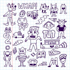 Wacky crazy doodles set 3 Vector illustration Hand drawn N2 free image ...