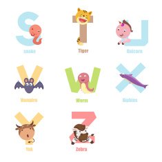 Alphabet Animal S-Z free image download