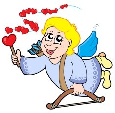 Flying cupid with magic wand free image download