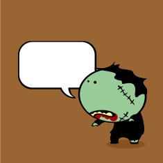 Background with talking zombie free image download