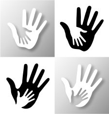 Set of Caring hands free image download