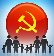 Soviet Union Family Concept Stick Figures free image download