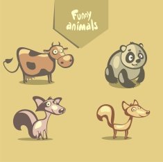 Vector funny animals N7 free image download