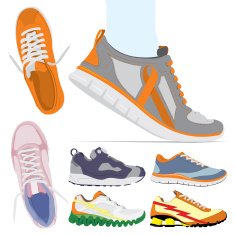 Vector running shoes collection free image download