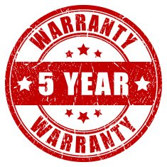 Five year warranty stamp free image download