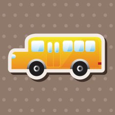 School bus theme elements N4 free image download