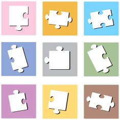 Pastel Puzzle Squares (vector illustration) free image download