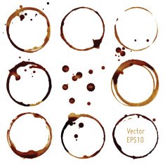 Vector coffee cup stains free image download