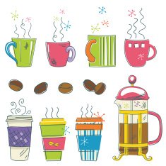 Retro Coffee icon Set free image download