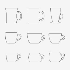 Icon Set of cups free image download