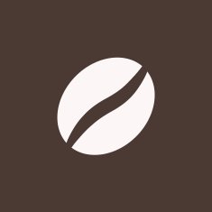 Coffee bean icon modern minimal flat design style Vector illustration ...