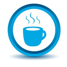 Blue coffee icon N2 free image download