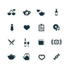 Cafe icons set free image download