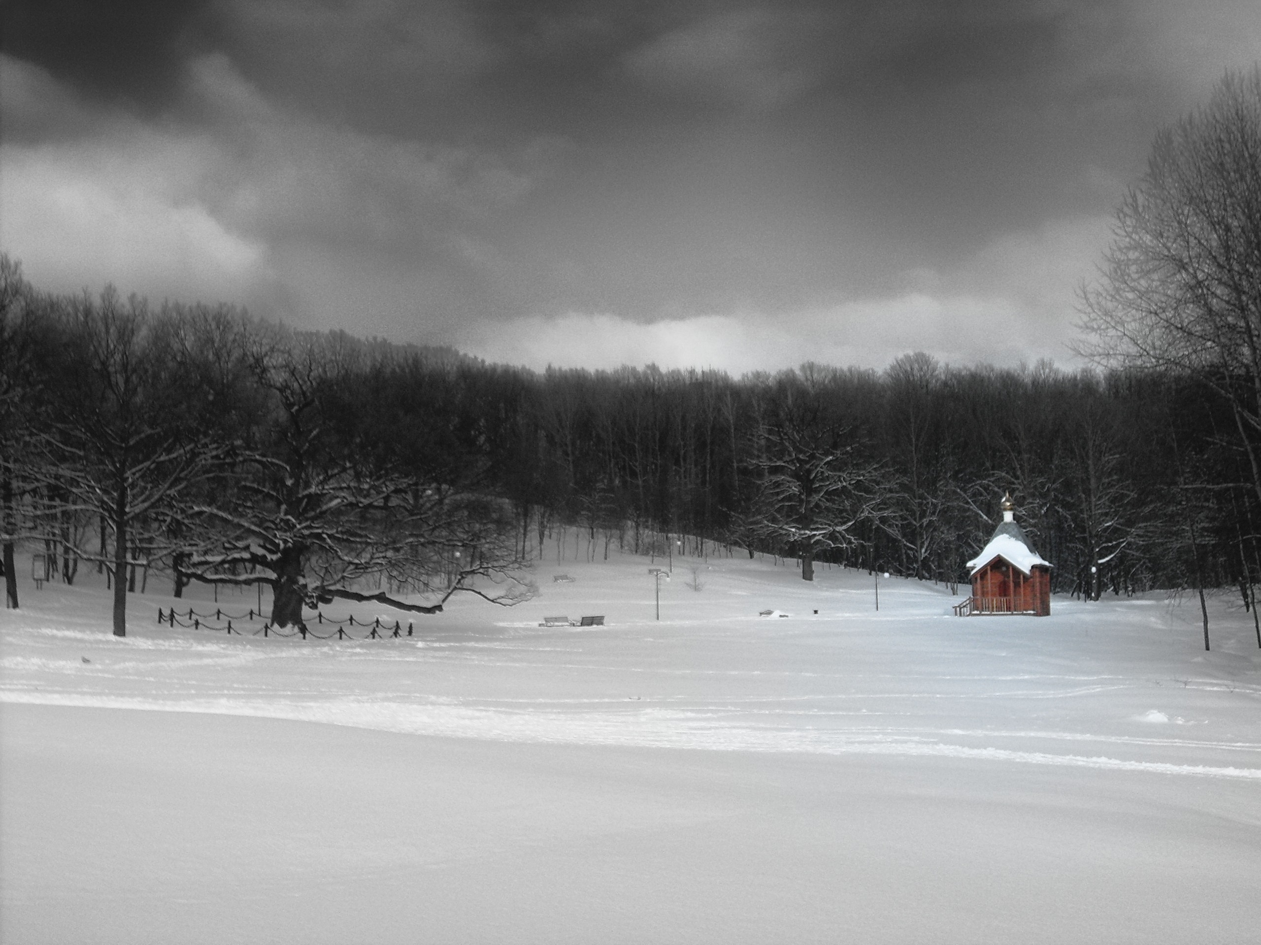 Winter scenic landscape in Russia free image download