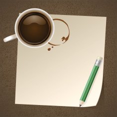 Coffee with Paper Note free image download