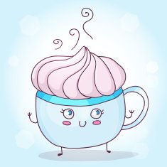 Cute cup of cappuccino free image download