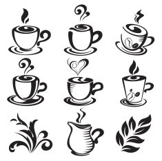 Coffee symbols set N3 free image download