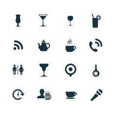 Cafe icons set N7 free image download