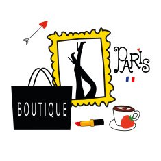 Set with Paris symbols free image download