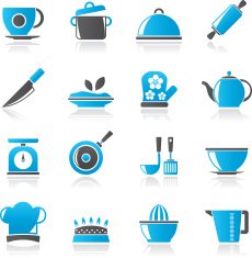 Restaurant and kitchen items icons N5 free image download