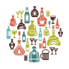 Alcohol Icons in Circle Shape N5 free image download