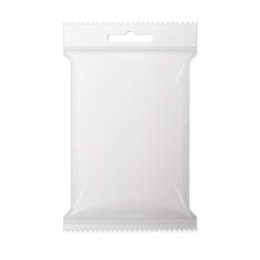 Blank white plastic sachet N5 free image download