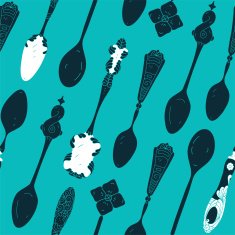 Vintage Elegant Spoons Seamless Pattern free image download