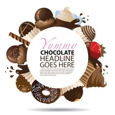 Chocolate Round Background free image download