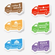 Fast food delivery truck stickers free image download