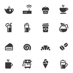 Café Icons - Black Series free image download