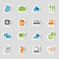Stickers - Hotel and Resort Icons free image download