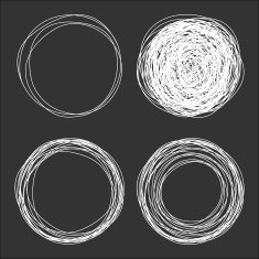 Set of Hand Drawn Scribble Circles N3 free image download