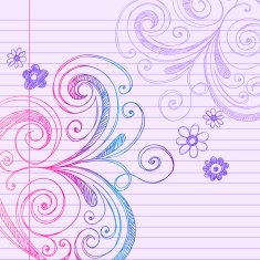 Hand-Drawn Doodles on Notebook Paper N2 free image download