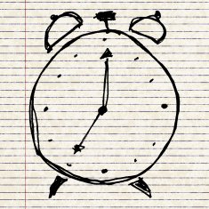 Sketch drawing of a clock free image download