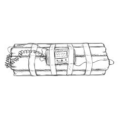Vector Sketch Time Bomb free image download